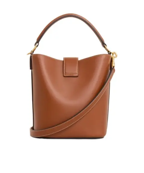 Celine Small Bucket Louise Bag In Smooth Calfskin - Tan