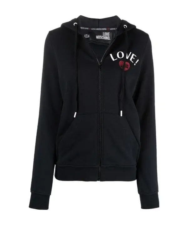 Moschino Print Zipped Hoodie