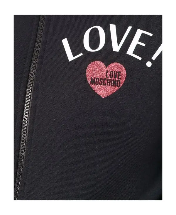 Moschino Print Zipped Hoodie