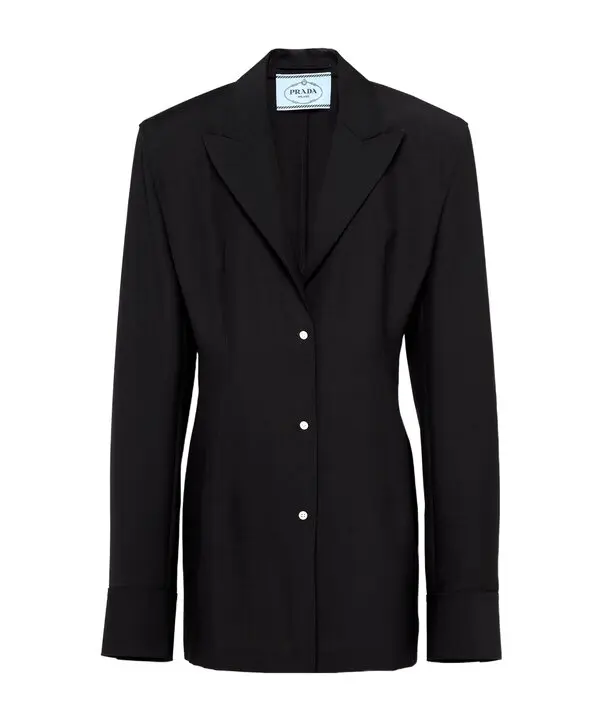 Prada Single-breasted Shirt Jacket - Black