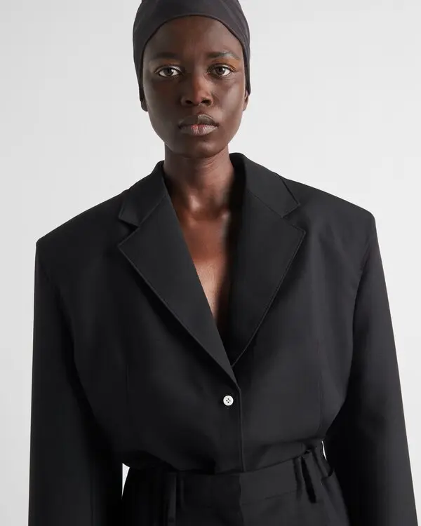 Prada Single-breasted Shirt Jacket - Black