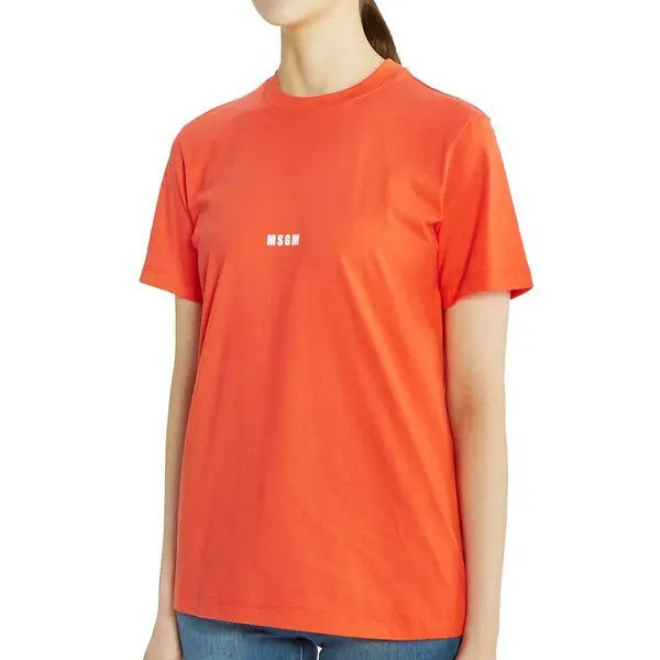 MSGM Logo Detail T-shirt - Orange
