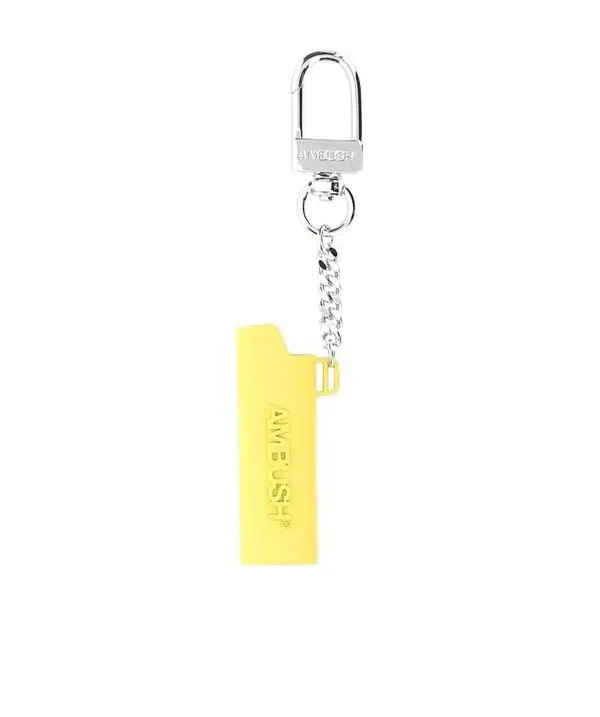 AMBUSH Logo Charm Keyring - Yellow