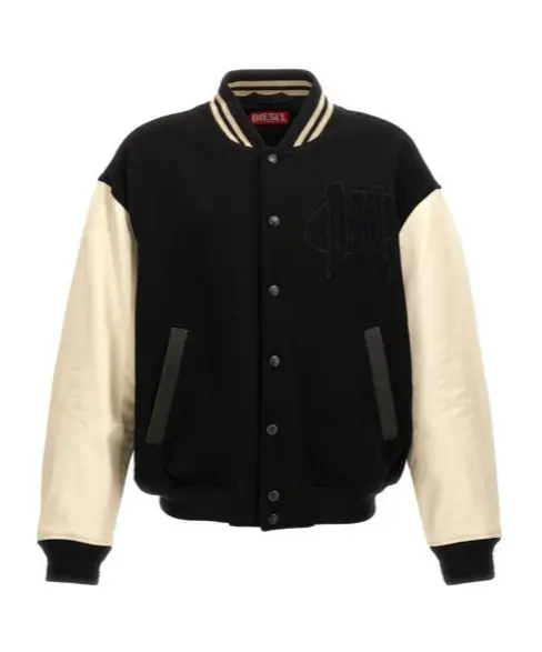 DIESEL® L-nyman Panelled Bomber Jacket - Black