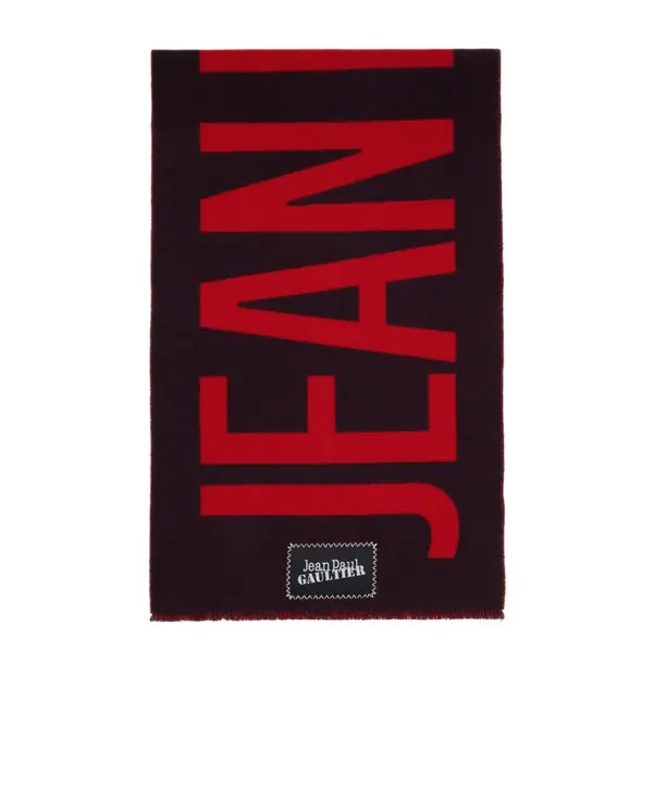 JEAN PAUL GAULTIER Logo-print Scarf - Wine/red