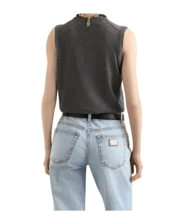 Dolce & Gabbana Ribbed Knit Sleeveless Vest