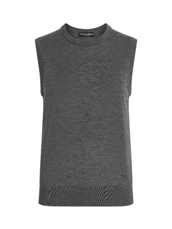 Dolce & Gabbana Ribbed Knit Sleeveless Vest - No