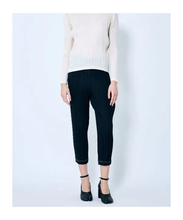 PLEATS PLEASE BY ISSEY MIYAKE Pleats Please Issey Miyake Cropped Pleated Trousers