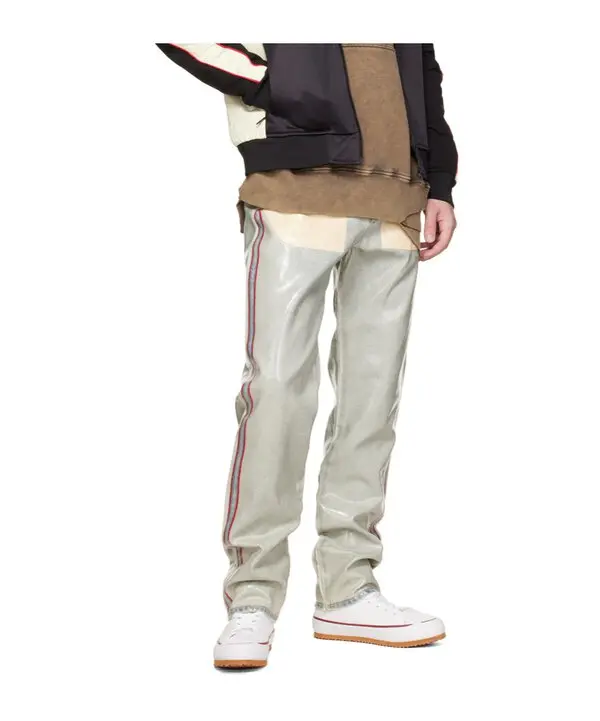 DIESEL® Contrast Panel Straight-leg Jeans