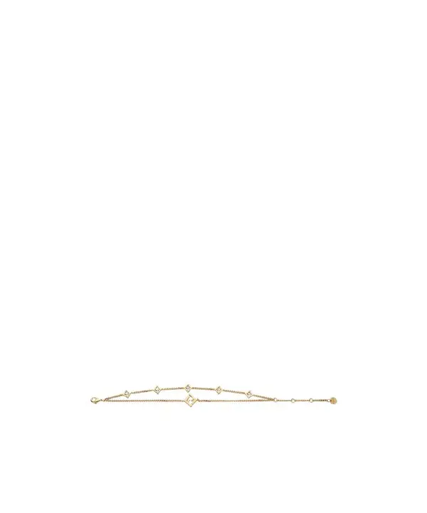 Fendi Gold-finish Metal Ff Charm Bracelet - Golden