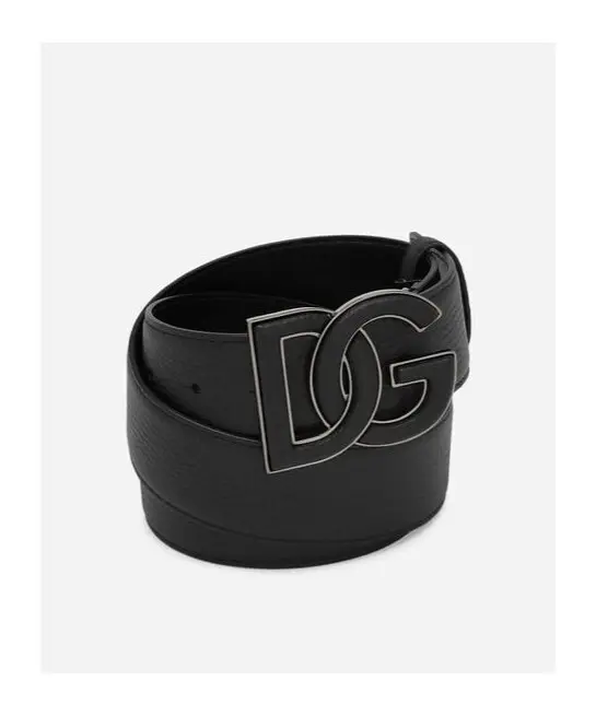 Dolce & Gabbana Logo Plaque Buckle Belt