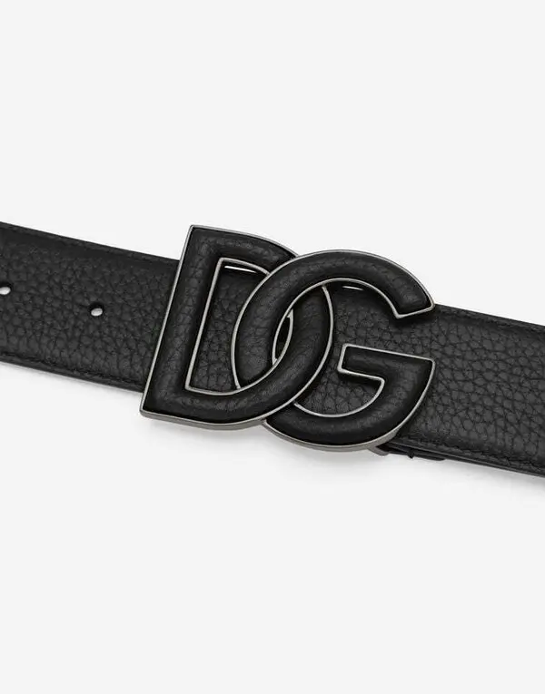 Dolce & Gabbana Logo Plaque Buckle Belt