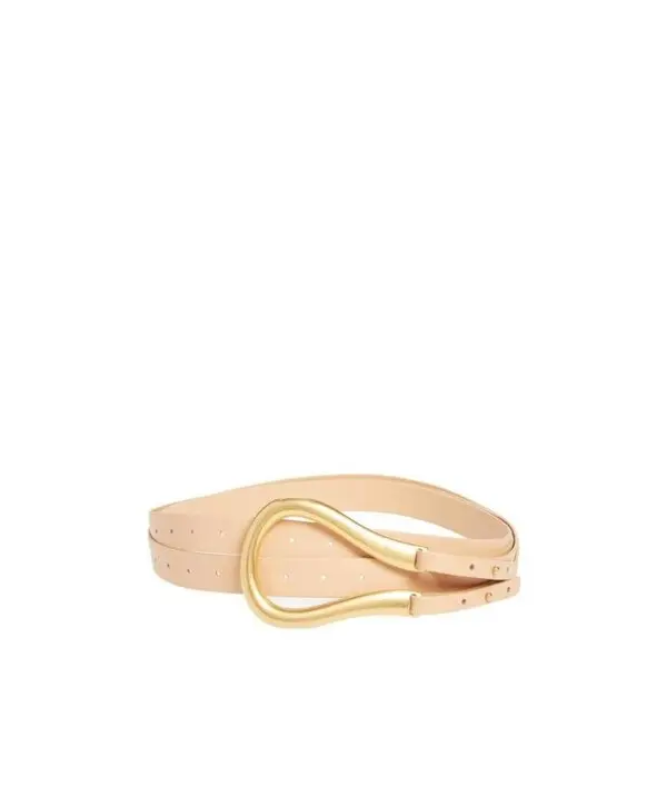 Bottega Veneta Leather Double Belt - Nude