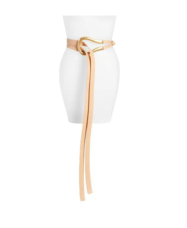 Bottega Veneta Leather Double Belt - Nude