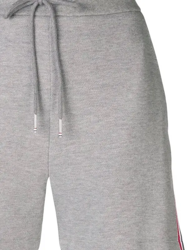 Thom Browne Drawstring Shorts With Rwb Stripes