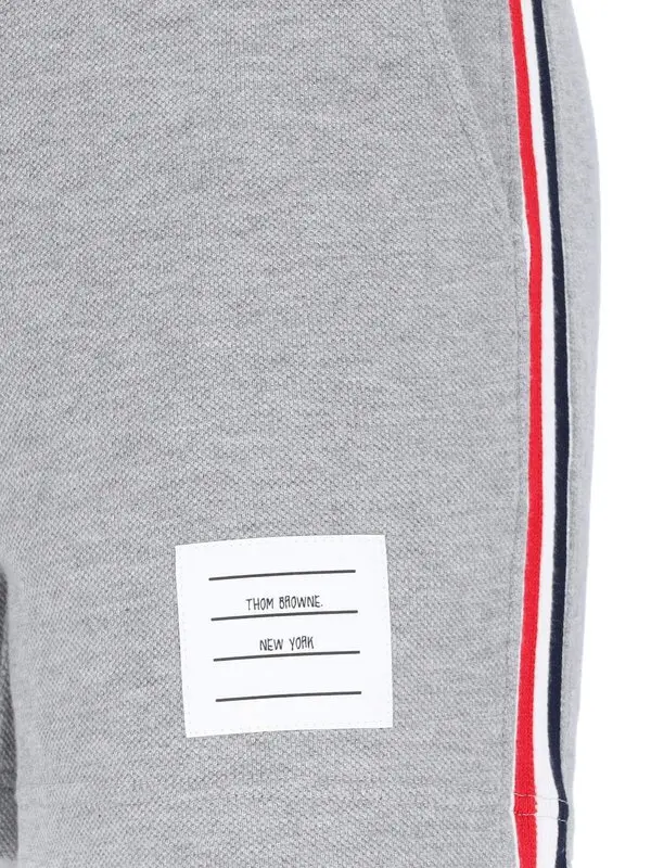 Thom Browne Drawstring Shorts With Rwb Stripes