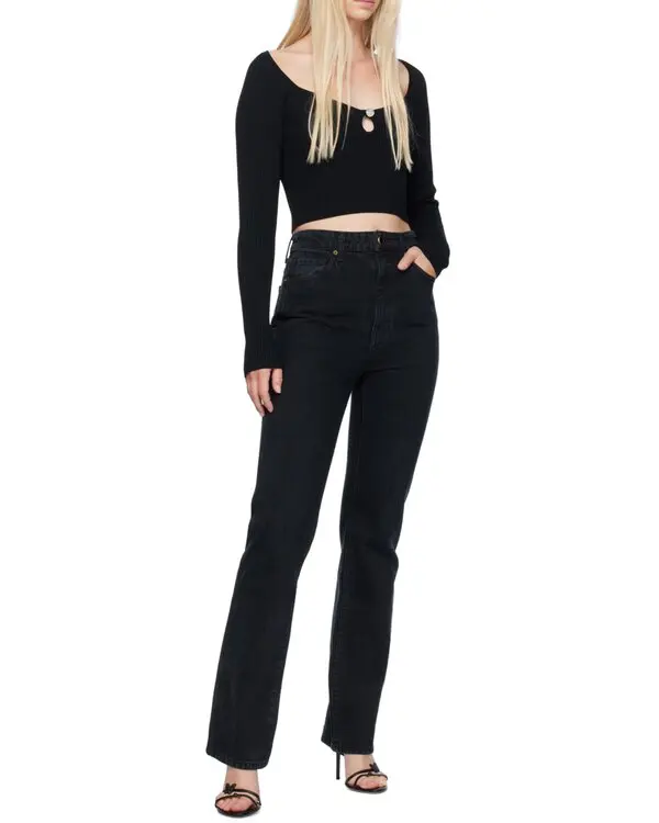 Moschino Cropped Cutout Sweater