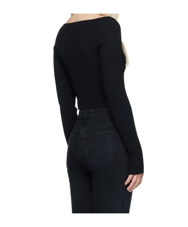 Moschino Cropped Cutout Sweater