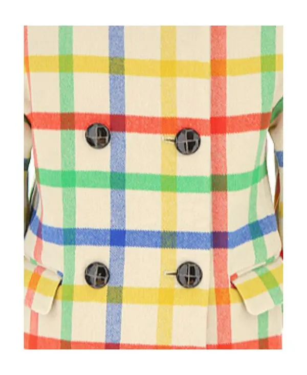 Burberry Double-breasted Plaid Coat