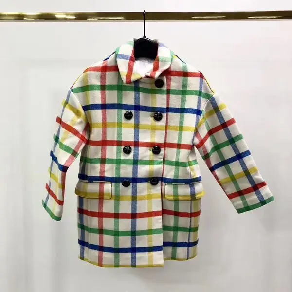Burberry Double-breasted Plaid Coat