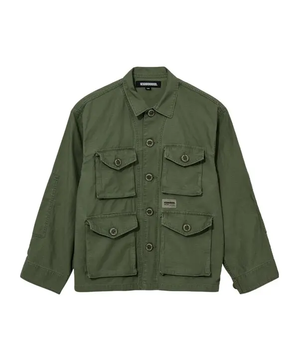NEIGHBORHOOD Cotton Jacket With Classic Collar - Green