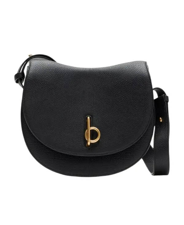 Burberry Medium Rocking Horse Foldover Crossbody Bag - Black
