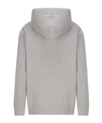 Fendi Logo Embroidered Zip-up Drawstring Hoodie - Grey