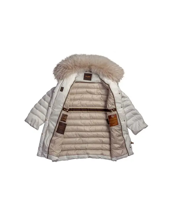 MOORER Down Coat With Fur Collar