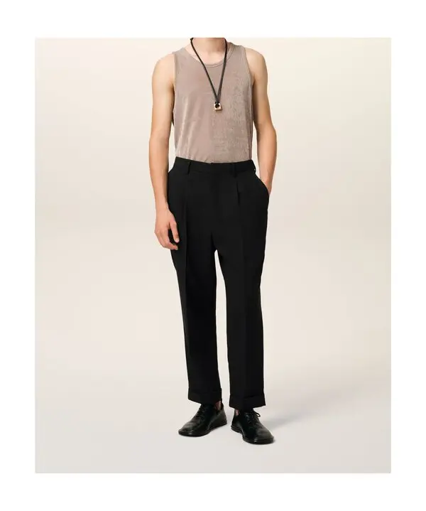 AMI Paris Carrot Fit Trousers - Black
