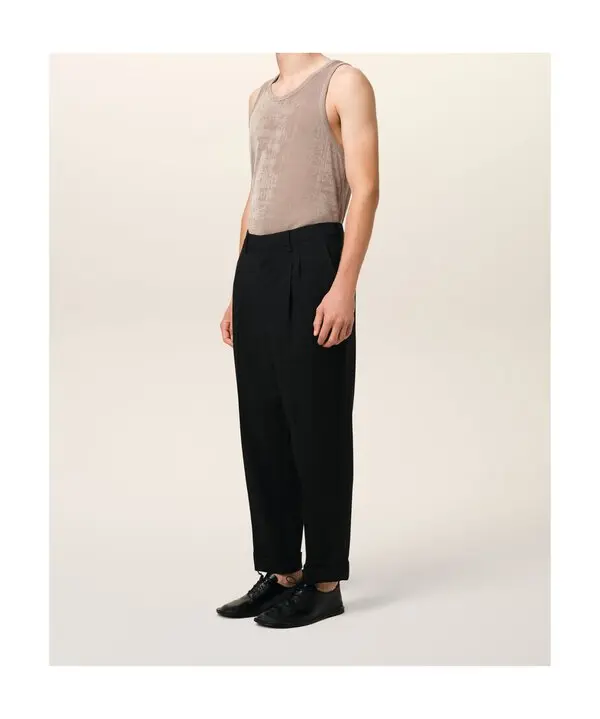 AMI Paris Carrot Fit Trousers - Black