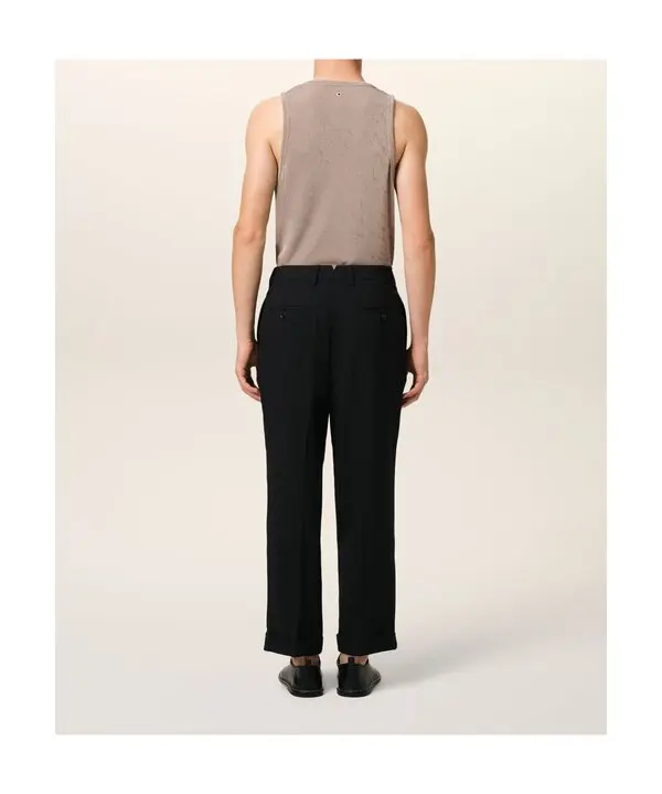AMI Paris Carrot Fit Trousers - Black