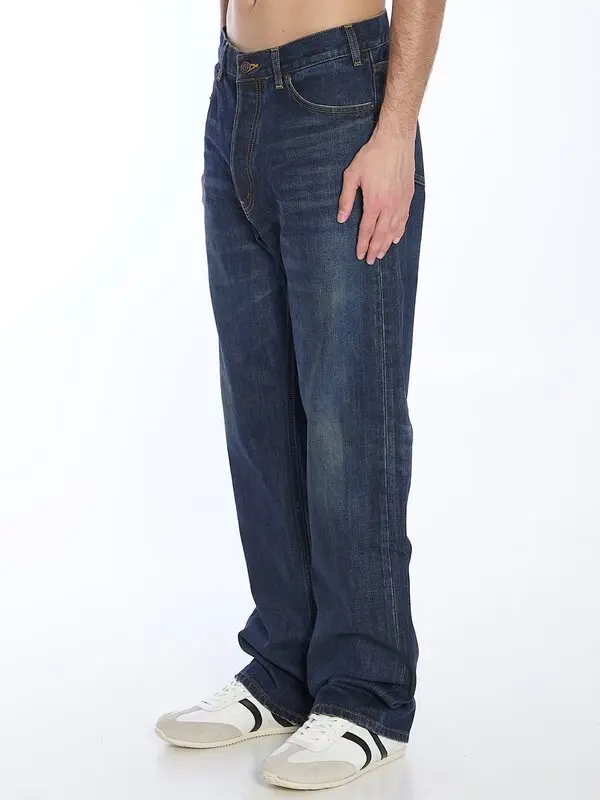 Celine Kurt Jeans In Dark Stone Wash Denim