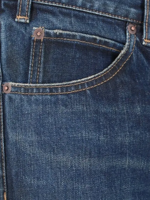 Celine Kurt Jeans In Dark Stone Wash Denim