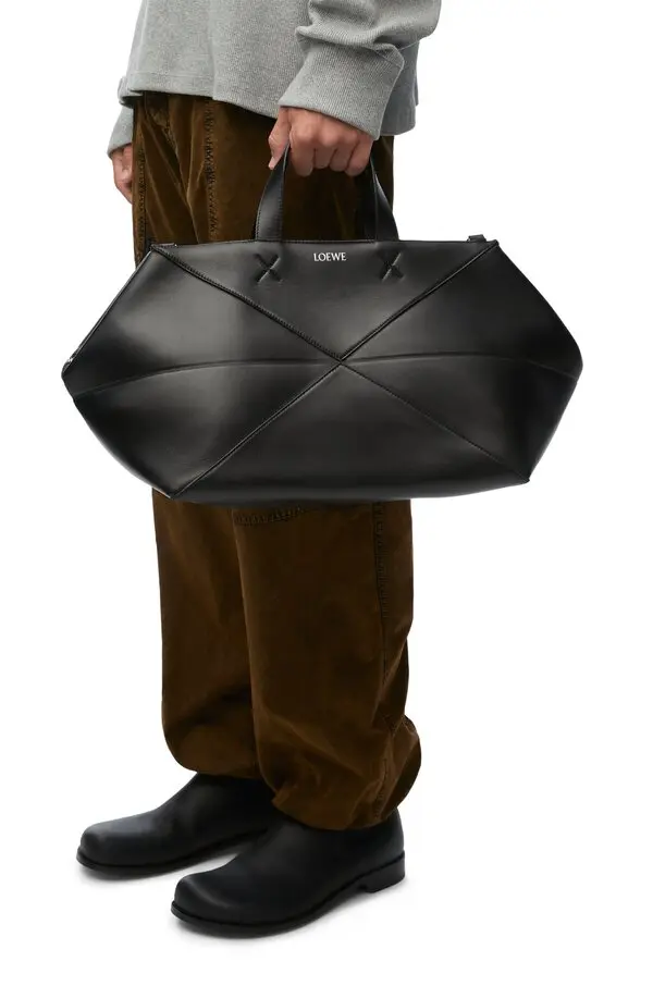 Loewe Puzzle Fold Duffle In Shiny Calfskin