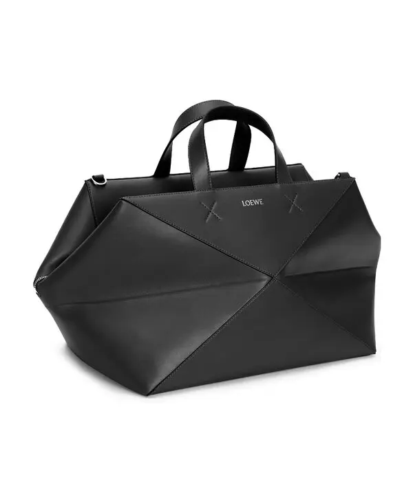 Loewe Puzzle Fold Duffle In Shiny Calfskin