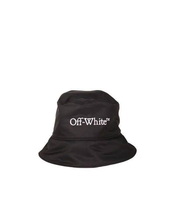 Off-White Logo Embroidered Bucket Hat - Black