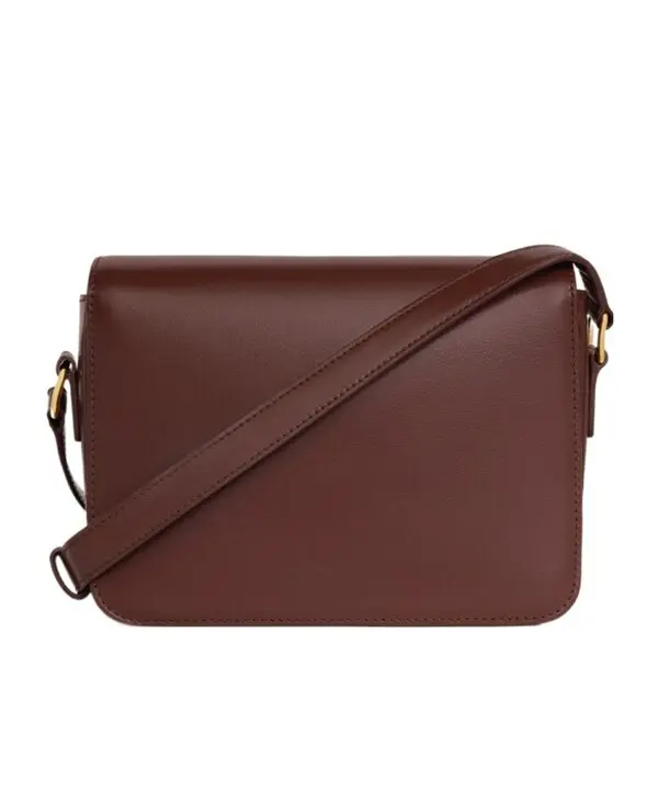 Celine Teen Triomphe Bag In Shiny Calfskin - Red