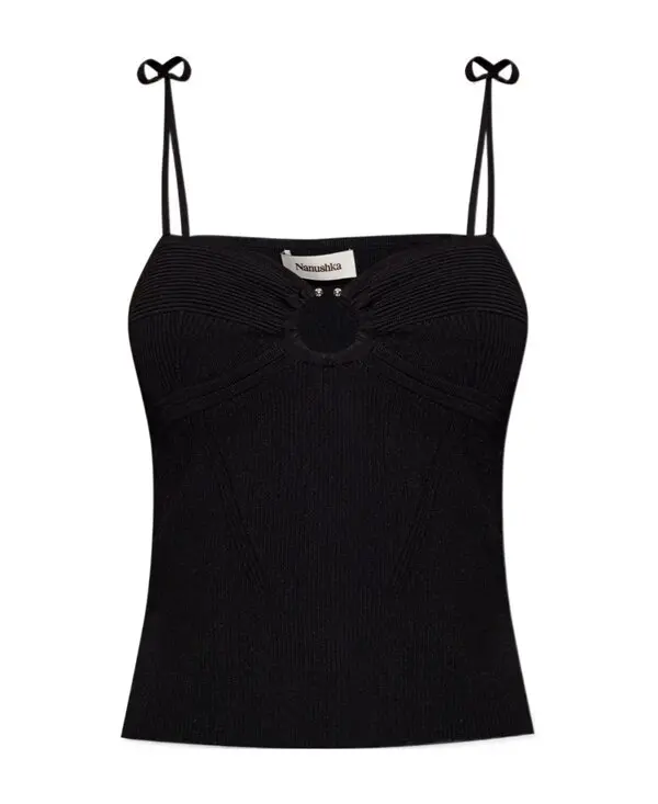 Nanushka Savera Ribbed Knit Top