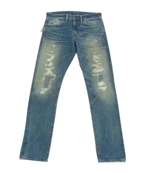 Ralph Lauren Distressed Slim Fit Jeans - Blue