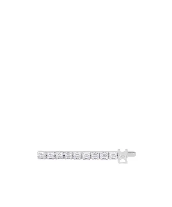 Celine Le Soir Hair Slide In Strass And Brass - White