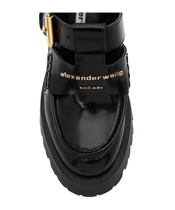 Alexander Wang Carter 95mm Loafer Style Pumps With Buckle Detail