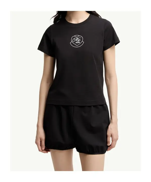 Moncler Embroidered Logo Crewneck T-shirt