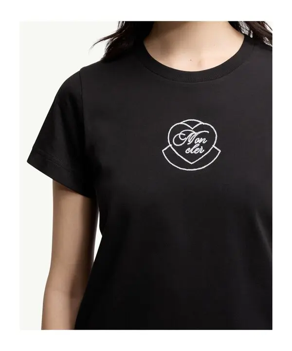 Moncler Embroidered Logo Crewneck T-shirt