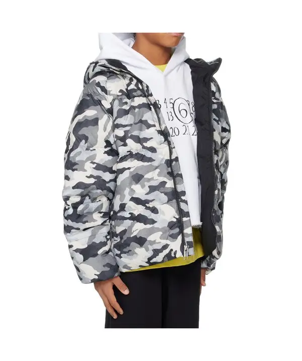 The North Face Hooded Down Jacket With Camouflage Print