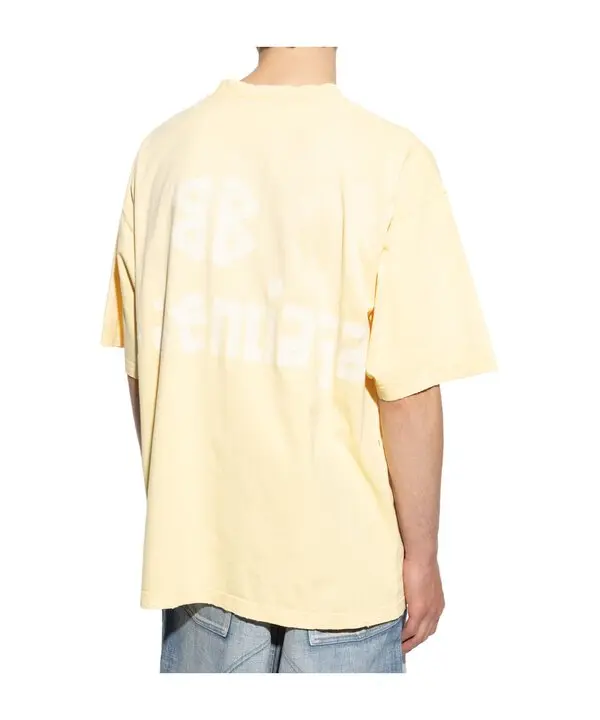 Balenciaga Logo Printed Crewneck T-shirt