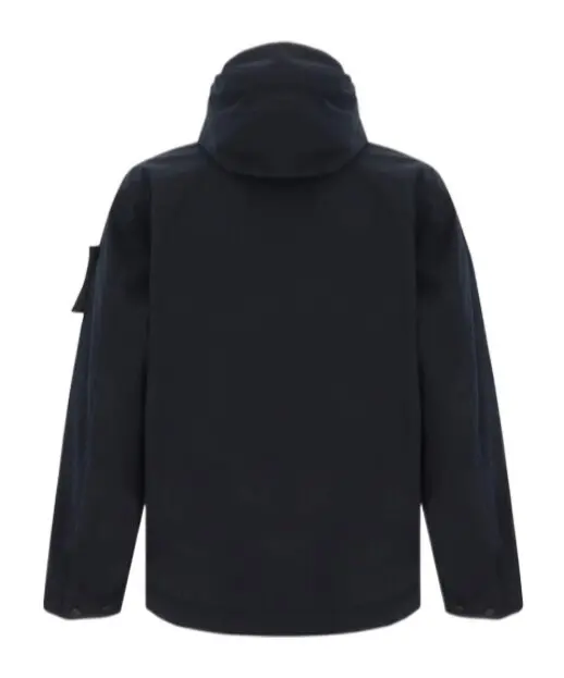 Stone Island Zip-up Hooded Jacket - Black