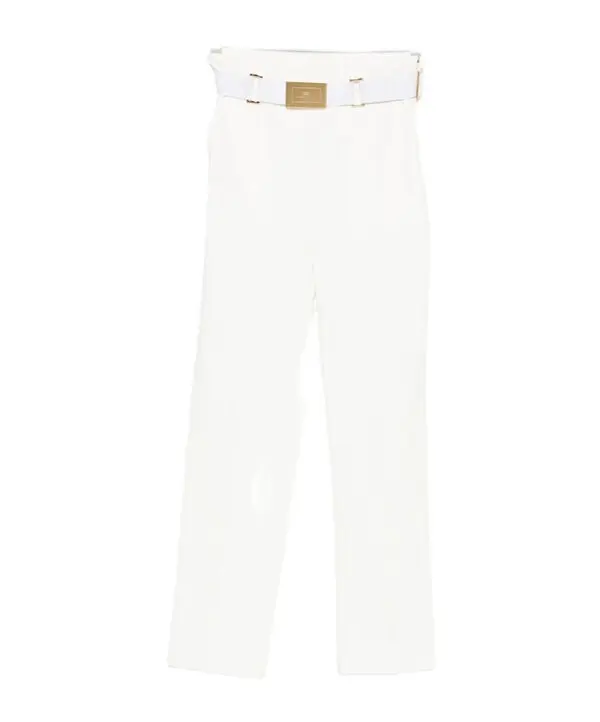 Elisabetta Franchi Slim Fit Stretch Belted Trousers