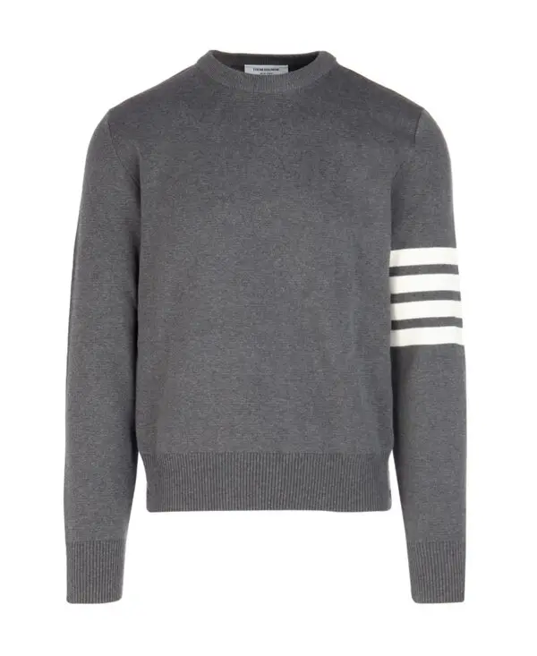 Thom Browne 4-bar Knit Jumper - Medium Gray