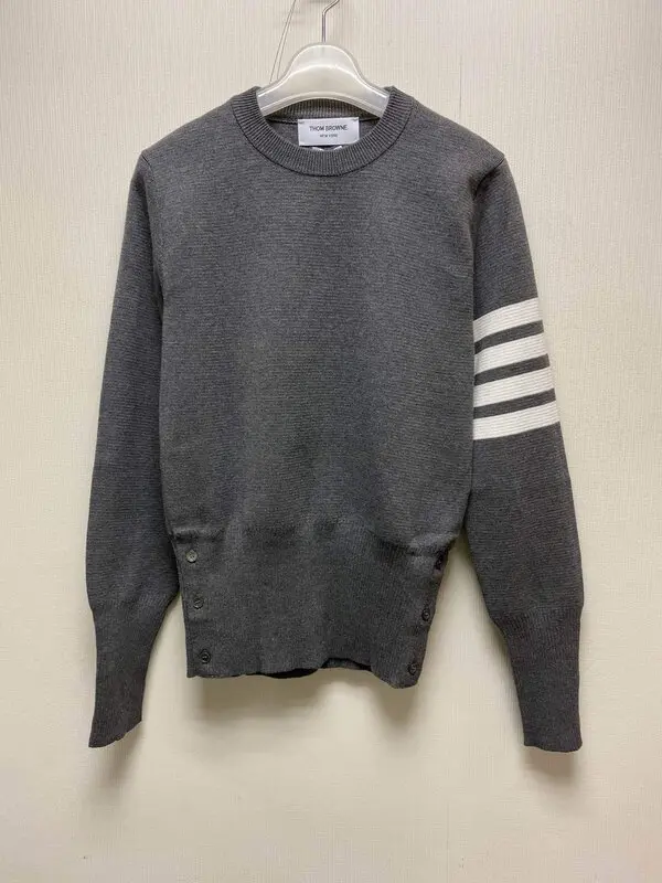 Thom Browne 4-bar Knit Jumper - Medium Gray