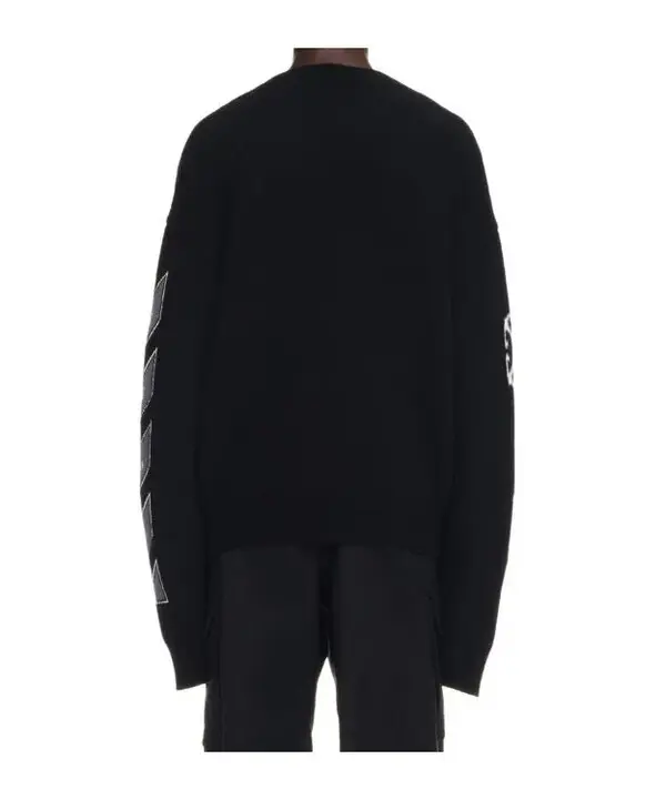 Off-White Logo Embroidered Knit Cardigan